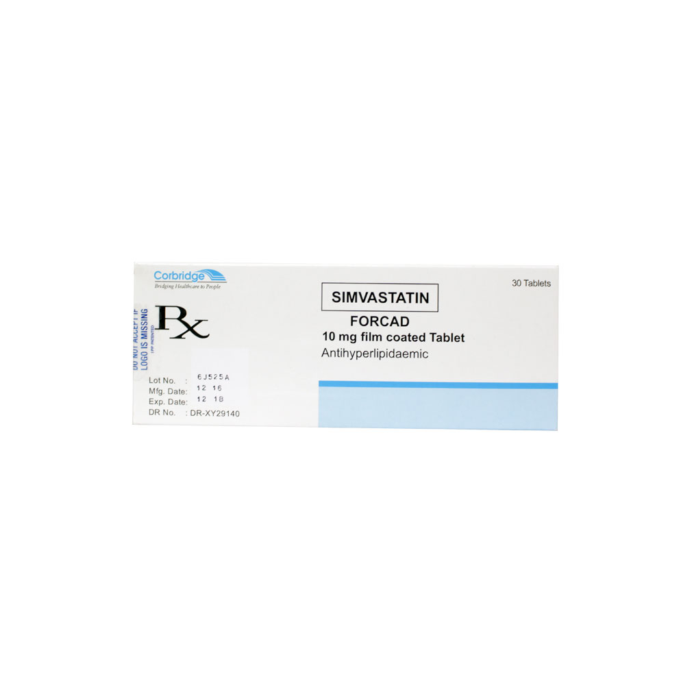 FORCAD Simvastatin 10mg Film-Coated Tablet 1's price in the Philippines ...